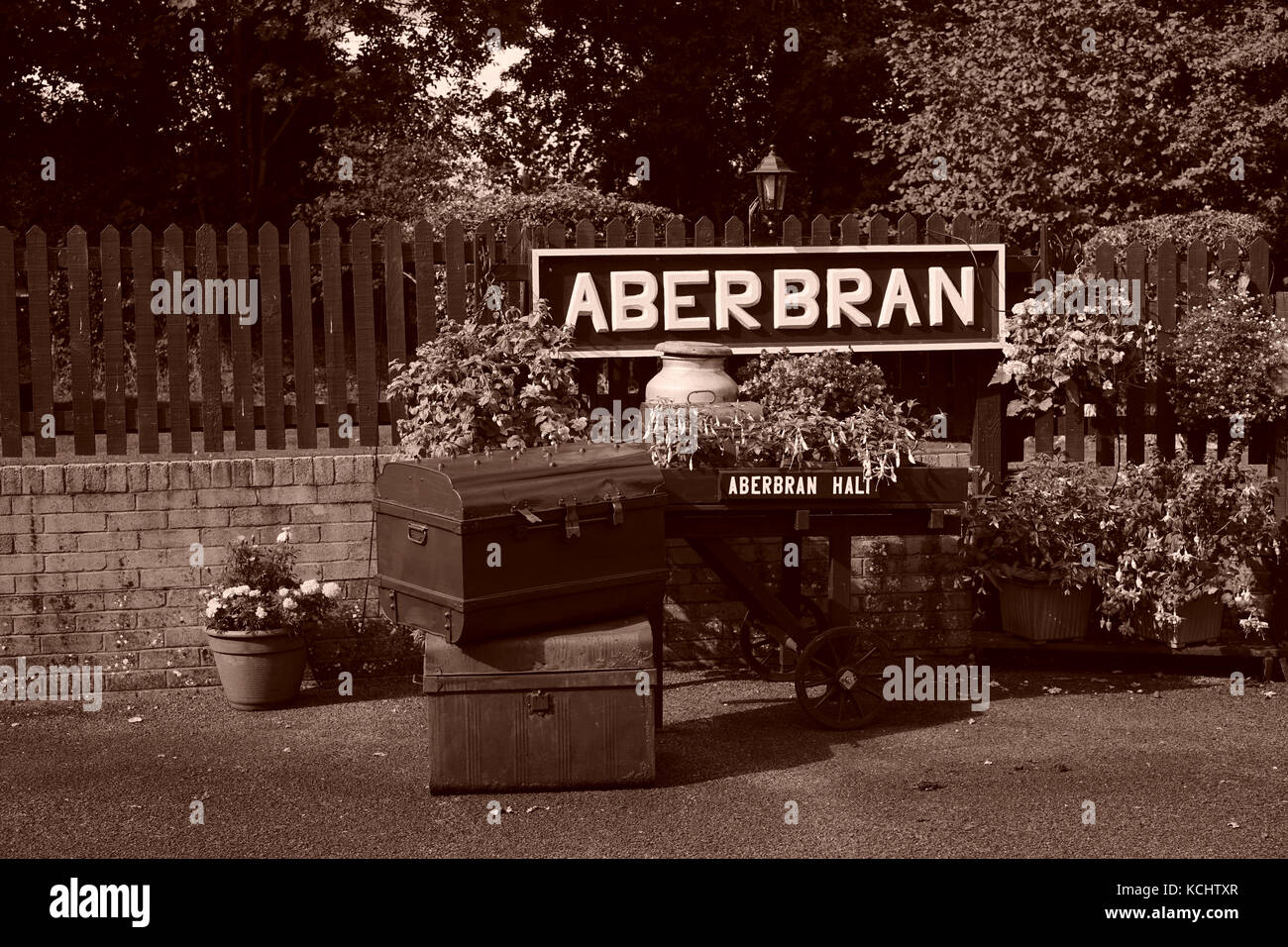The site of the old Aberbran railway station which is now a caravan ...