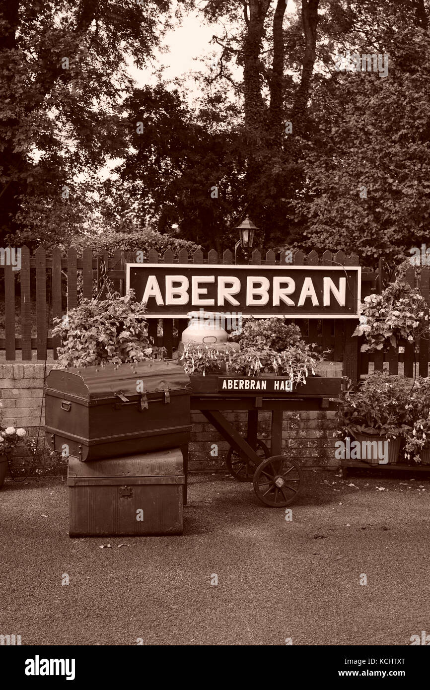 The site of the old Aberbran railway station which is now a caravan ...