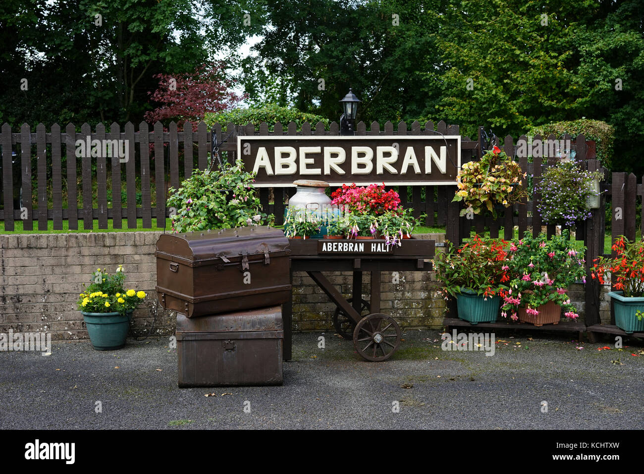 The site of the old Aberbran railway station which is now a caravan ...