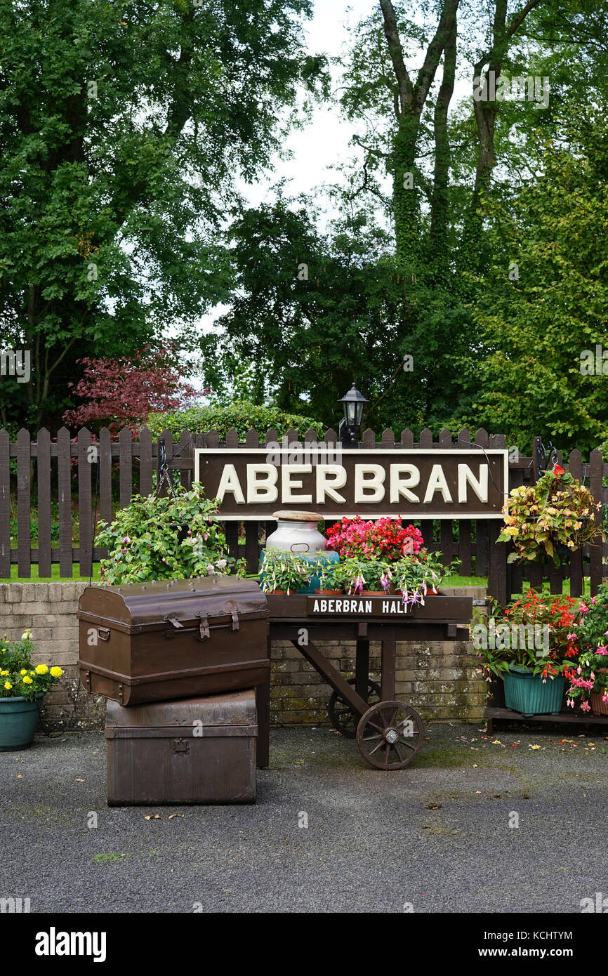 The site of the old Aberbran railway station which is now a caravan ...