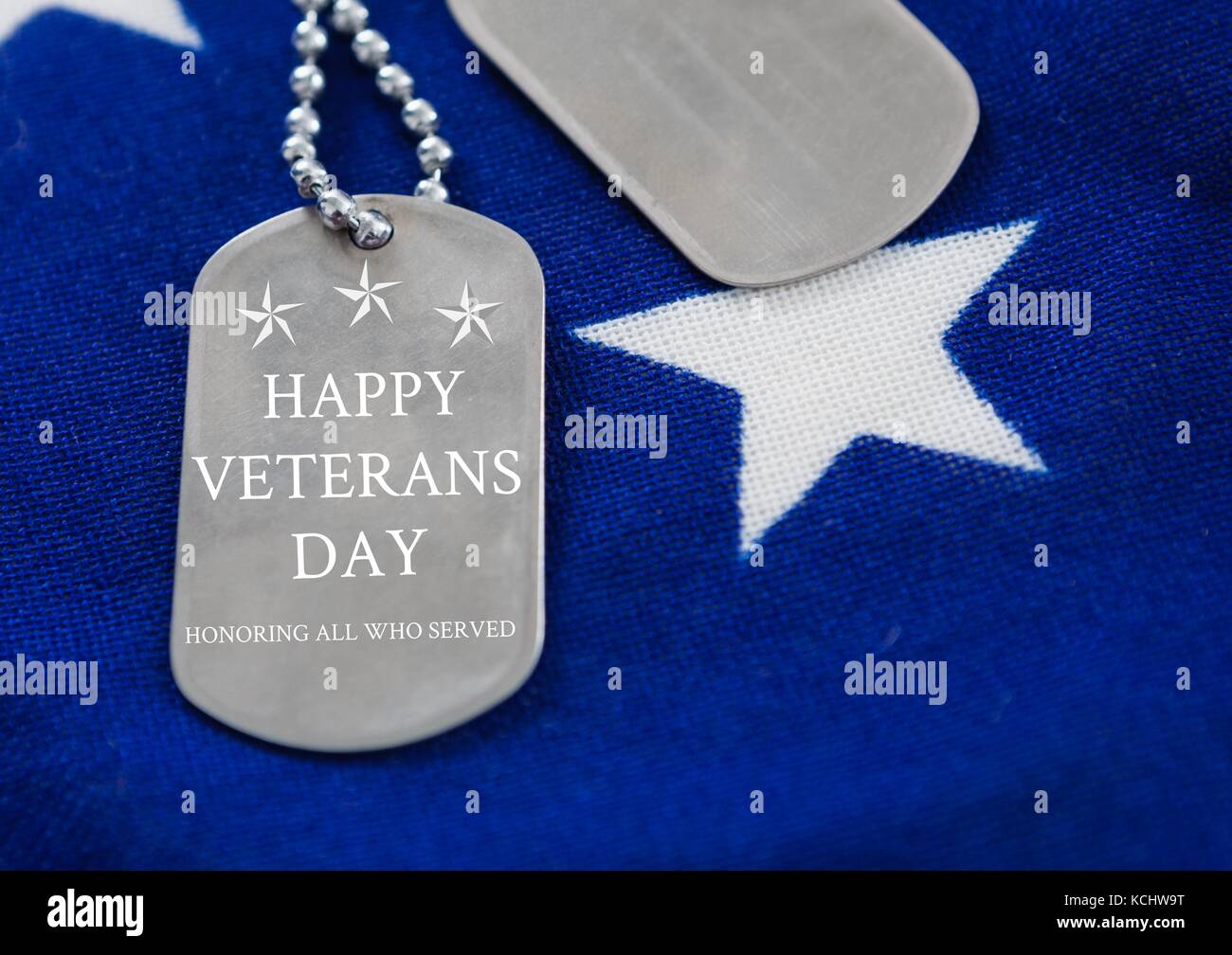 Digital composite of veterans day dog tag Stock Photo - Alamy