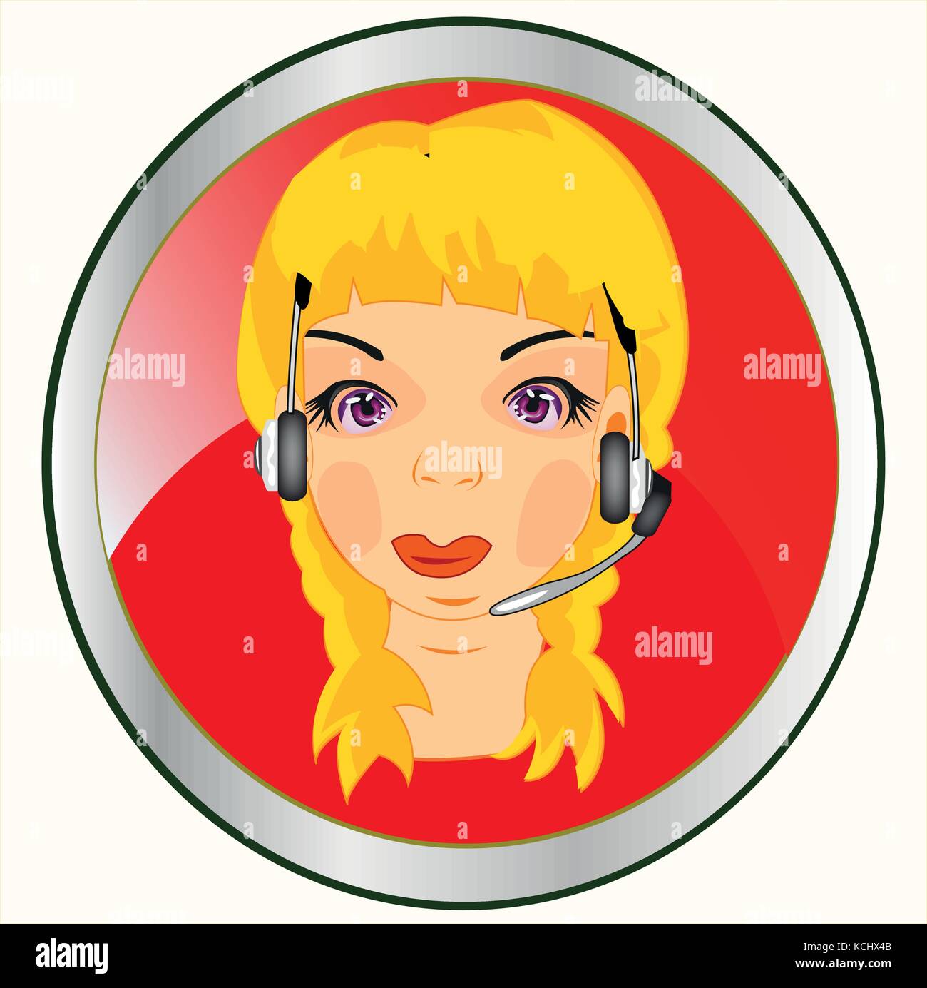 Girl with mike Stock Vector Images - Alamy