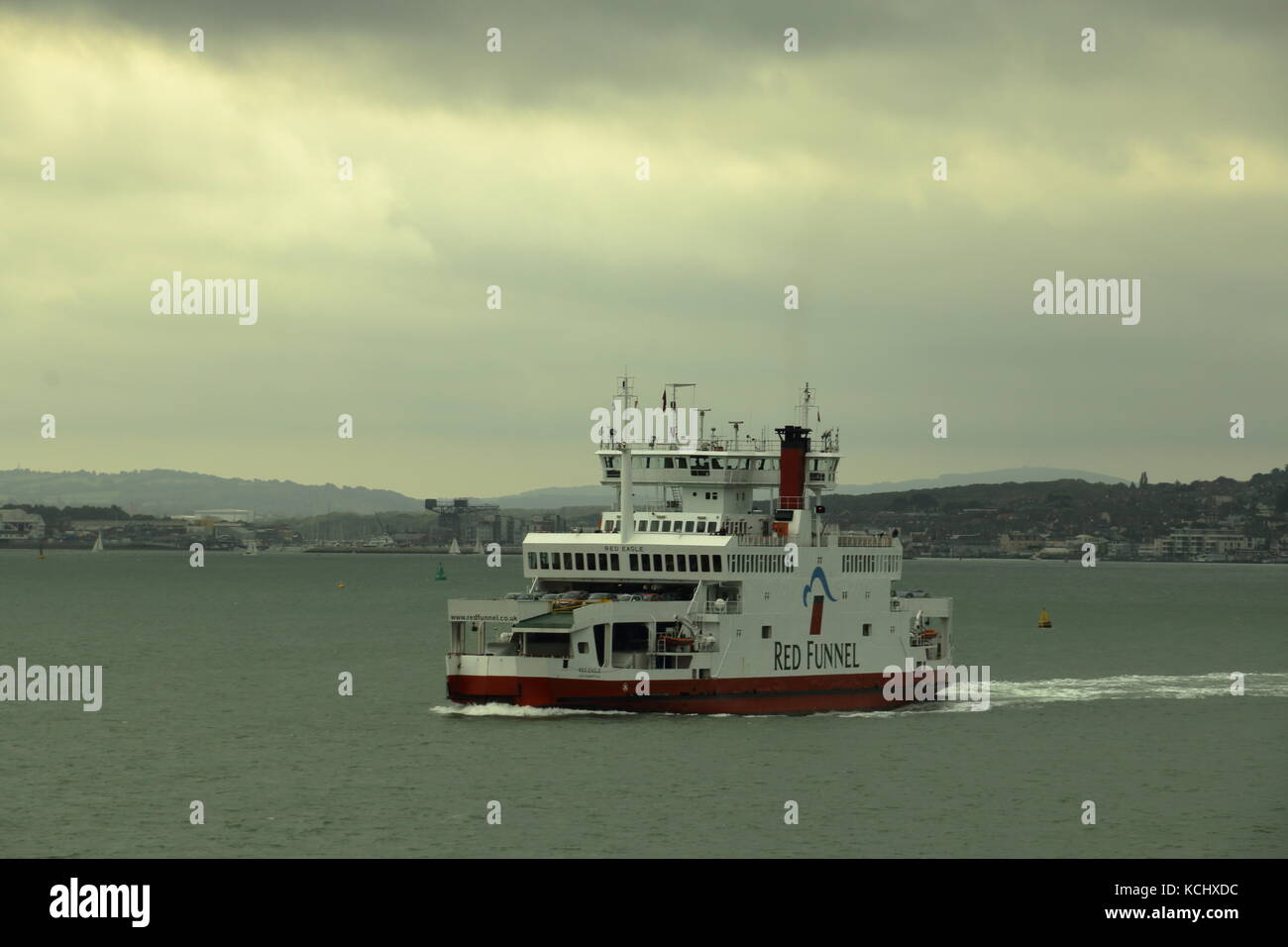 Red funnel red eagle hi-res stock photography and images - Alamy