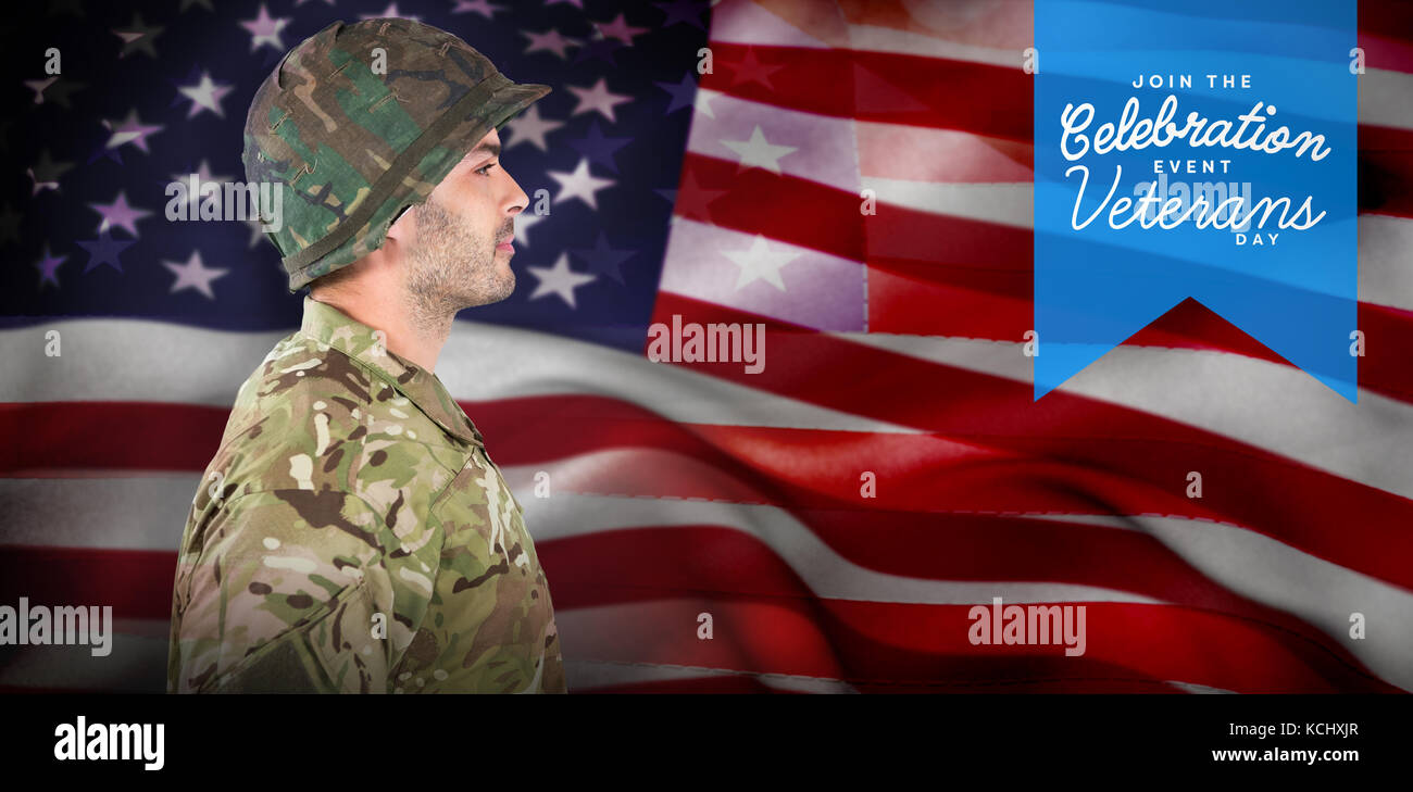 American soldier standing side view hi-res stock photography and images ...