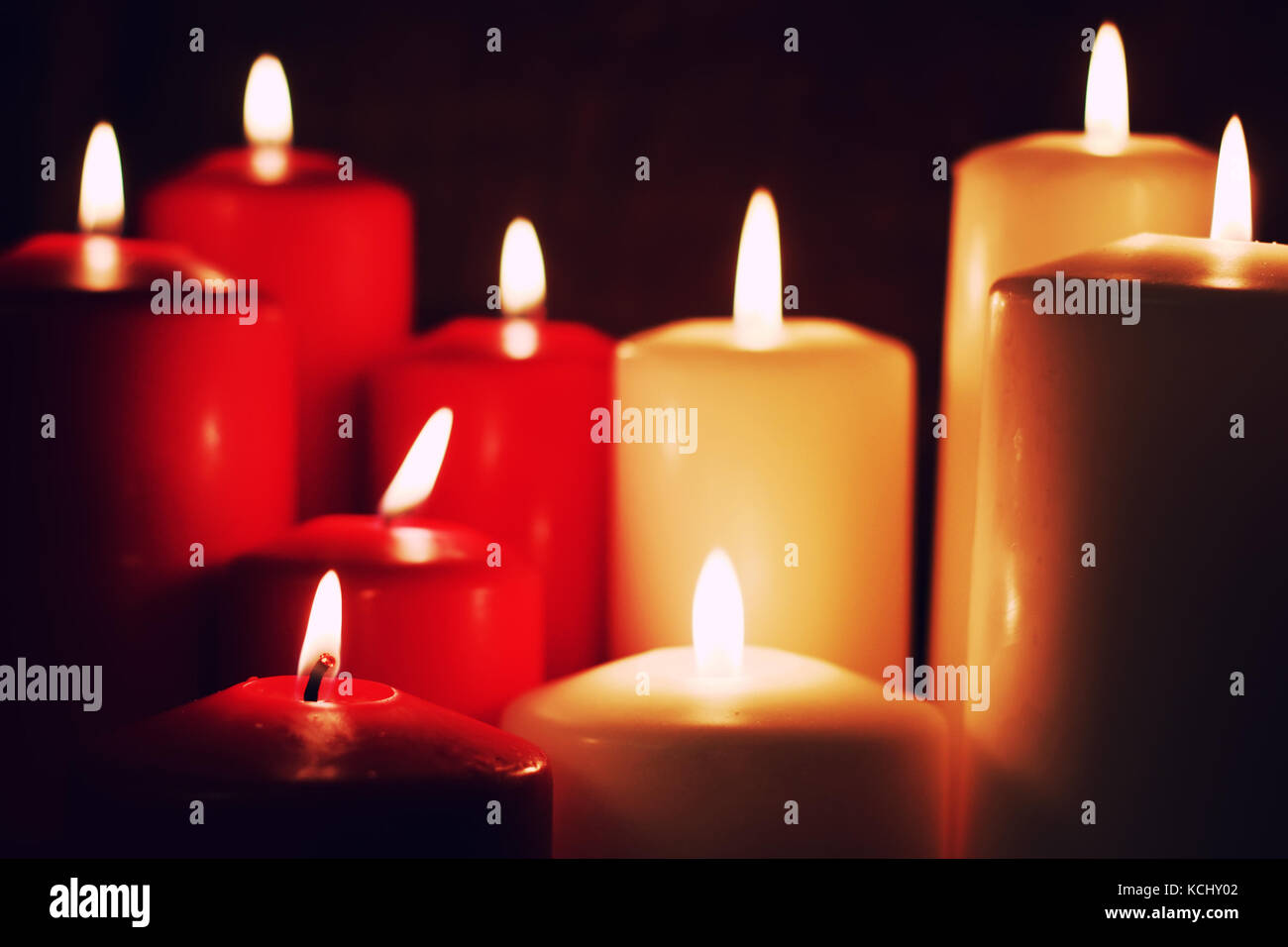 macro candle light set Stock Photo - Alamy