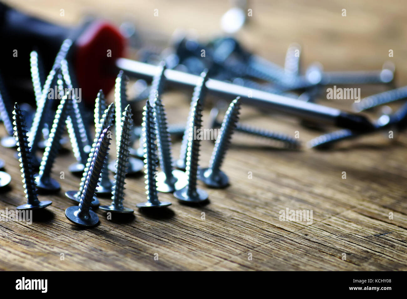screws and screwdriver stack Stock Photo - Alamy