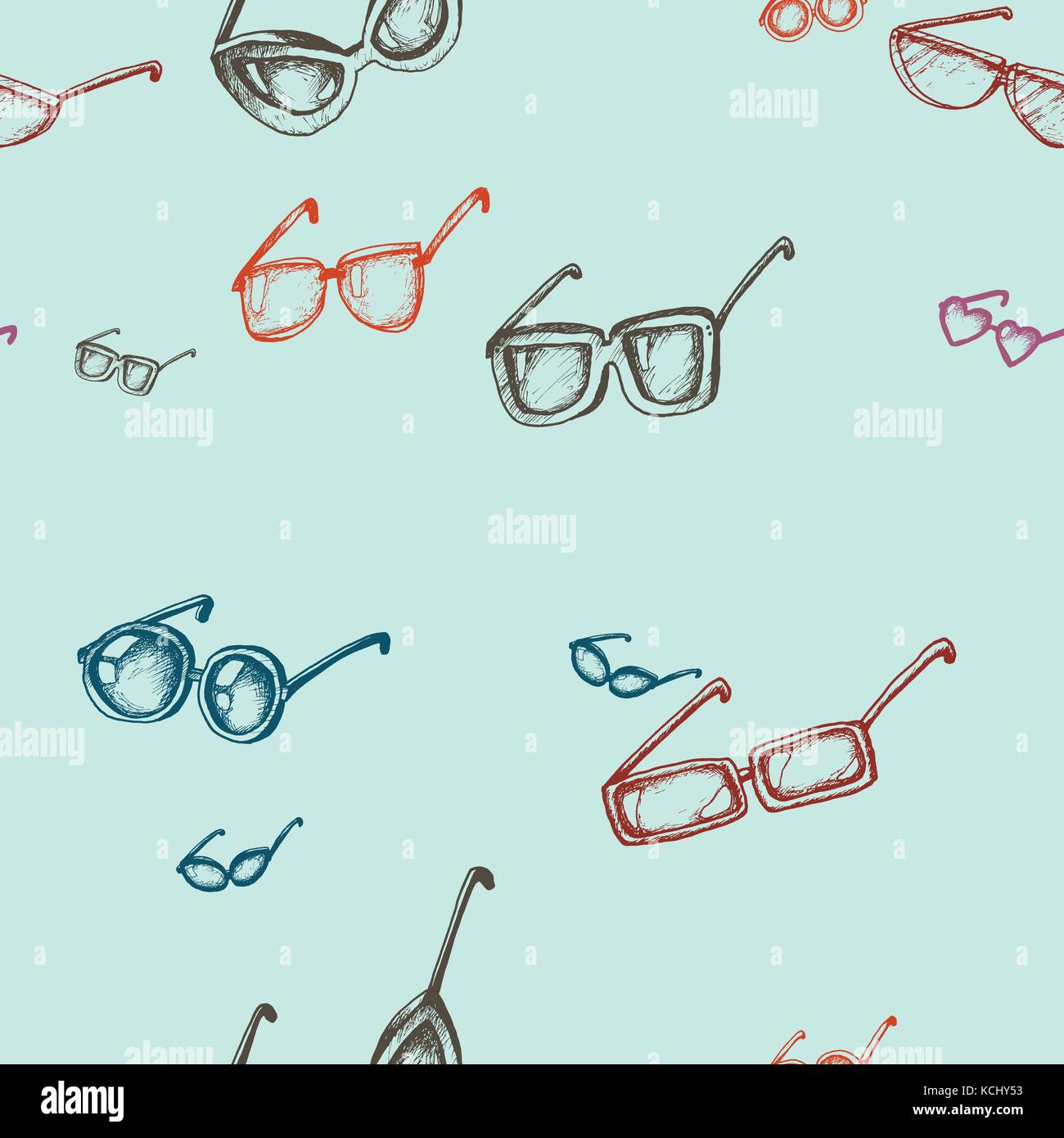 Seamless pattern with glasses Stock Vector Image & Art - Alamy