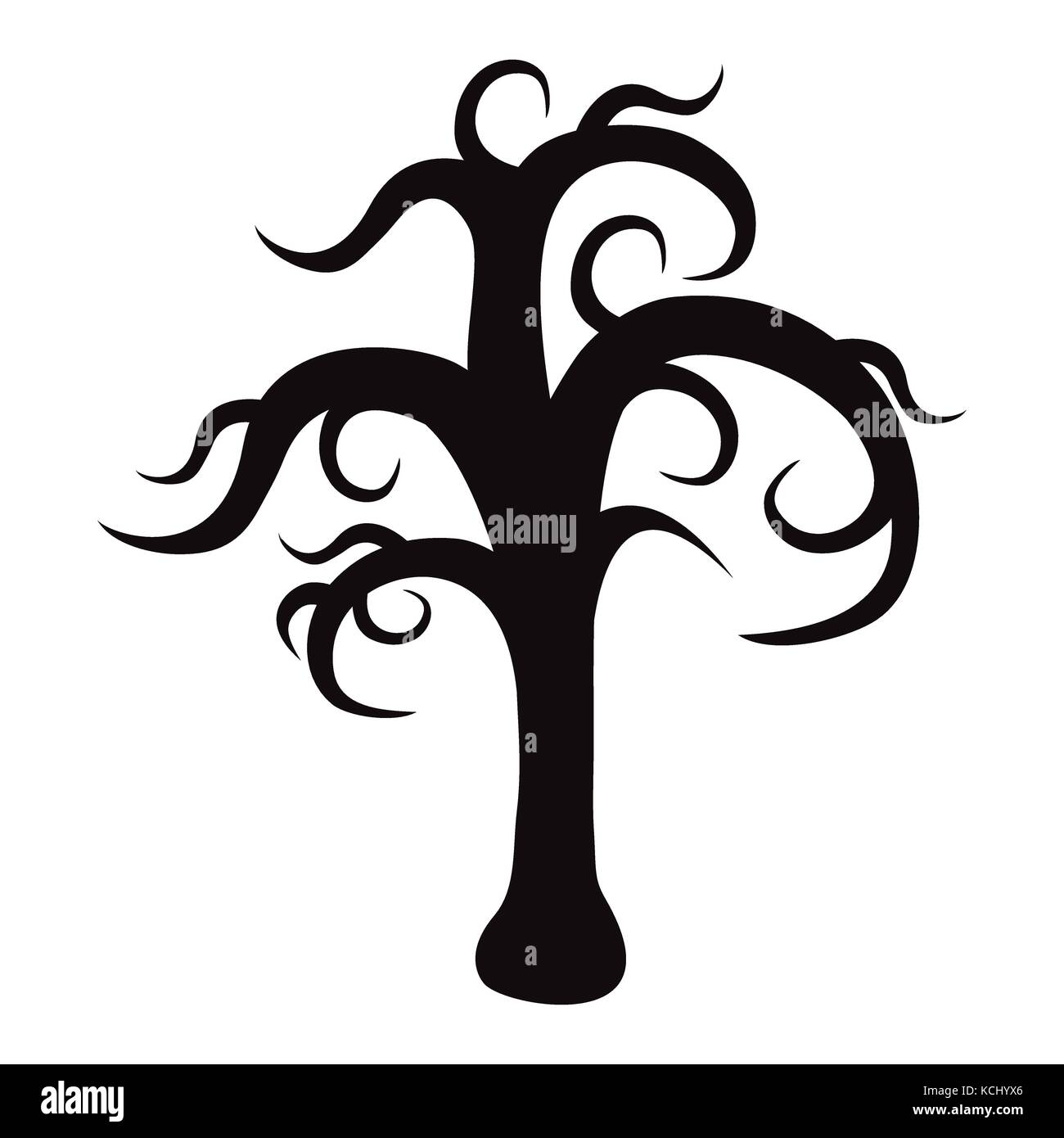 Halloween background silhouette tree Cut Out Stock Images & Pictures ...