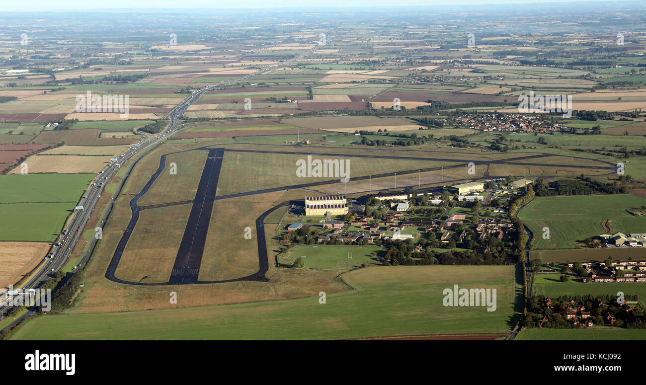 aerial view of RAF Dishforth disused RAF airbase, Yorkshire, UK Stock ...