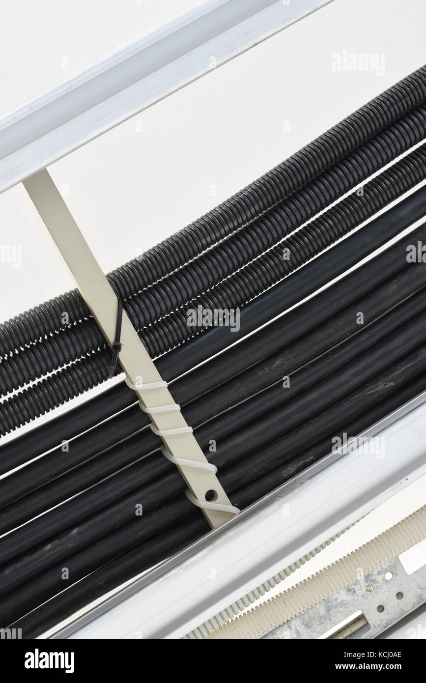 Cable ducting in the building Stock Photo - Alamy