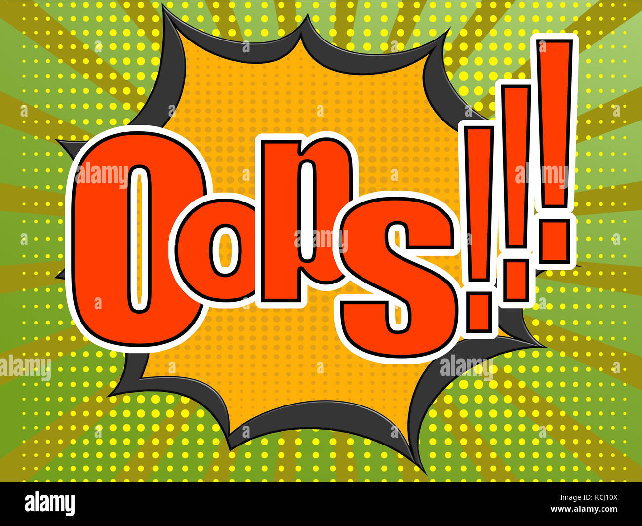 Oops comic speech bubble image with hi-res rendered artwork that could ...