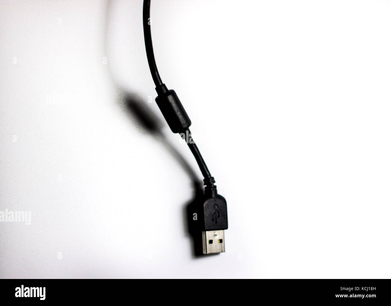 usb connector close up on a white isolated background from above Stock ...