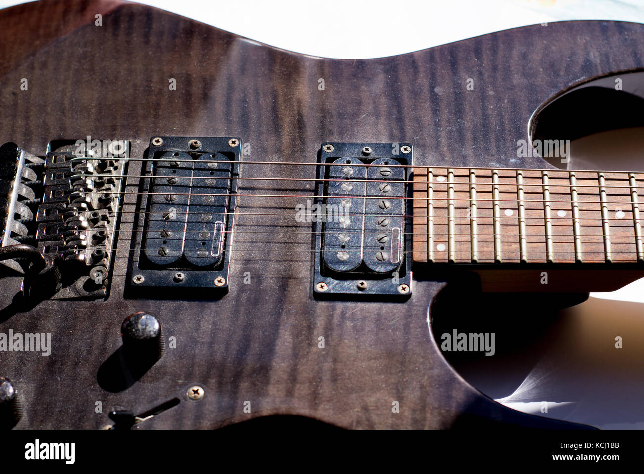 an electric guitar with dust on a white background isolated Stock Photo ...