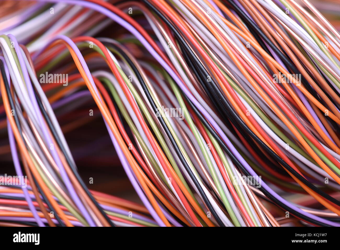 Colorful electrical cable and wire Stock Photo - Alamy