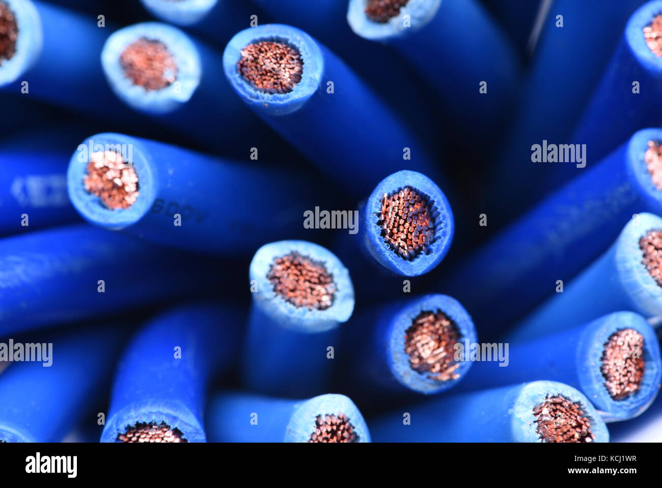 Electric cables closeup Stock Photo - Alamy