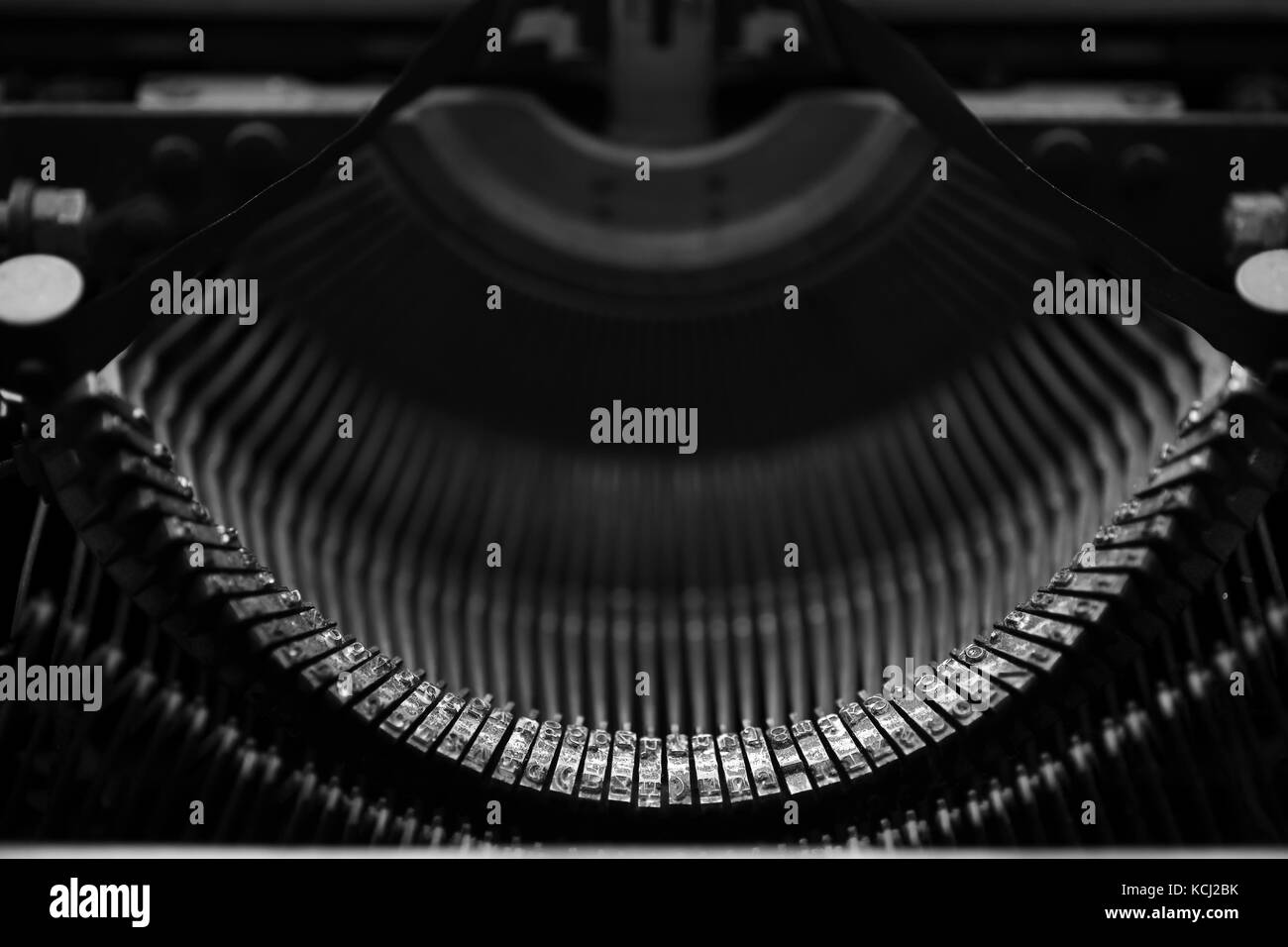Different small metal elements of an old typewriter Stock Photo - Alamy
