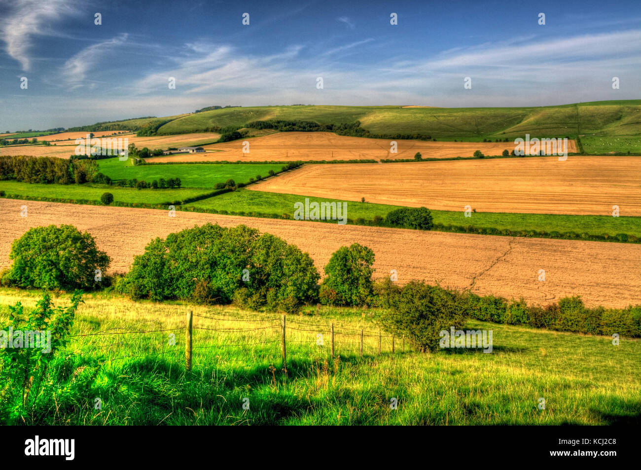 Hedgerows patchwork landscape hi-res stock photography and images - Alamy