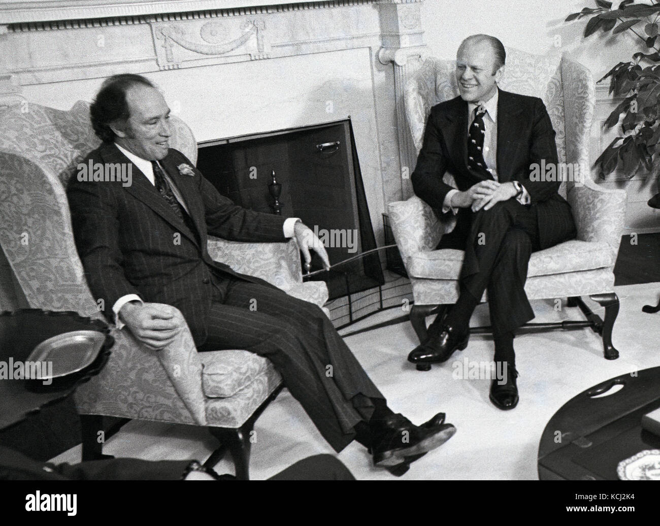 United States President Gerald R. Ford, right, meets Prime Minister ...