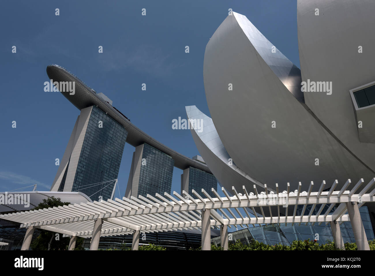 The three towers of the Marian Bay Sands hotel and part of the world's ...