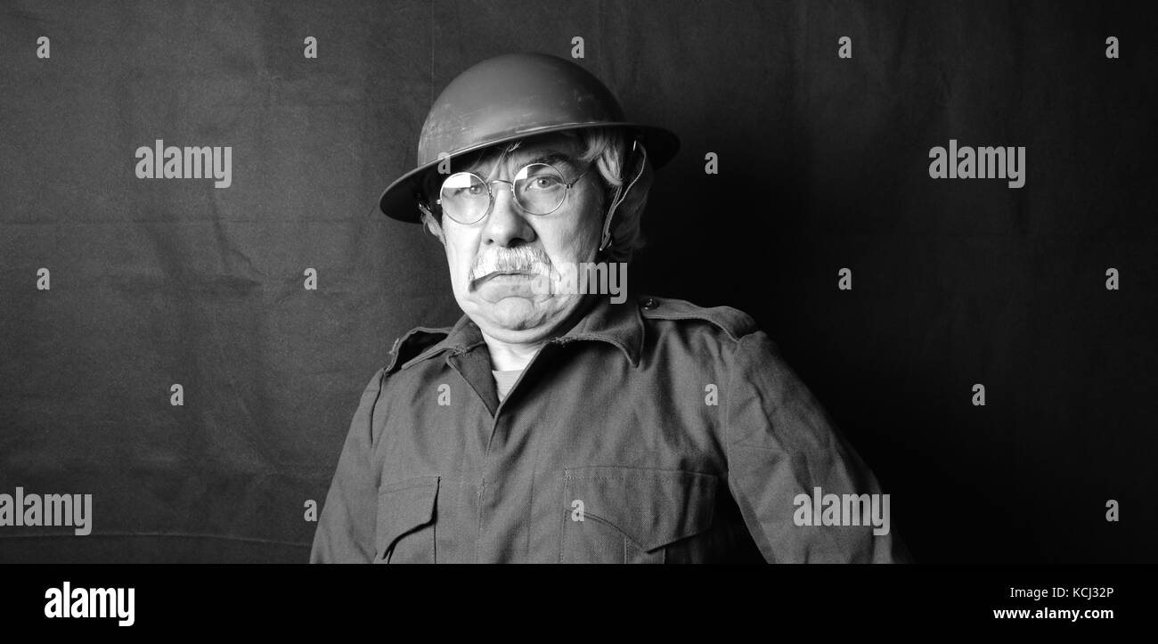 Man grey hair blue eyes Black and White Stock Photos & Images - Alamy