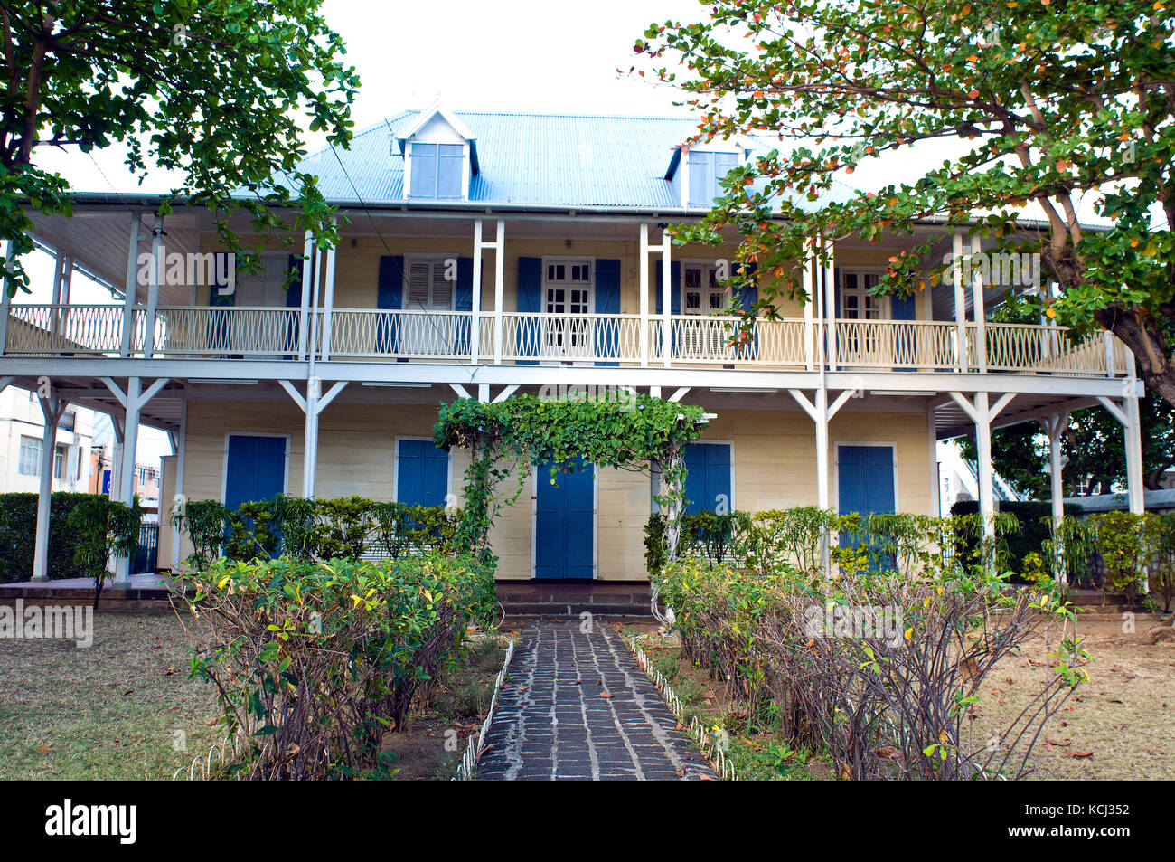 Colonial mansion, Port Louis, Mauritius Stock Photo - Alamy