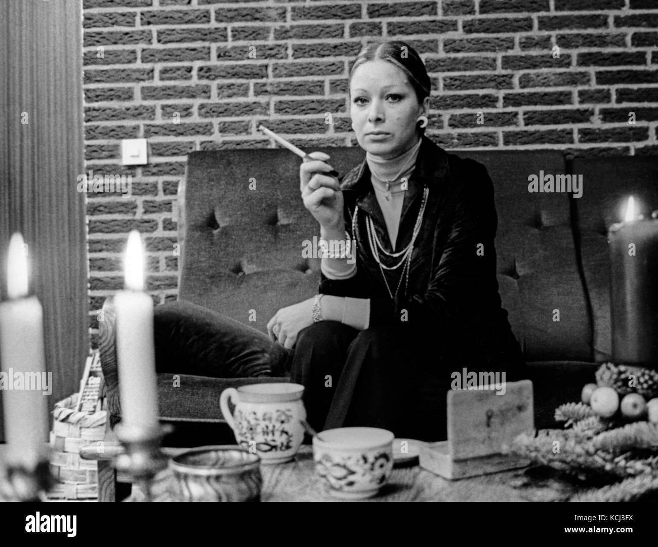 Wolfgang Kielings vierte Ehefrau Monika Gabriel, Deutschland 1970er ...