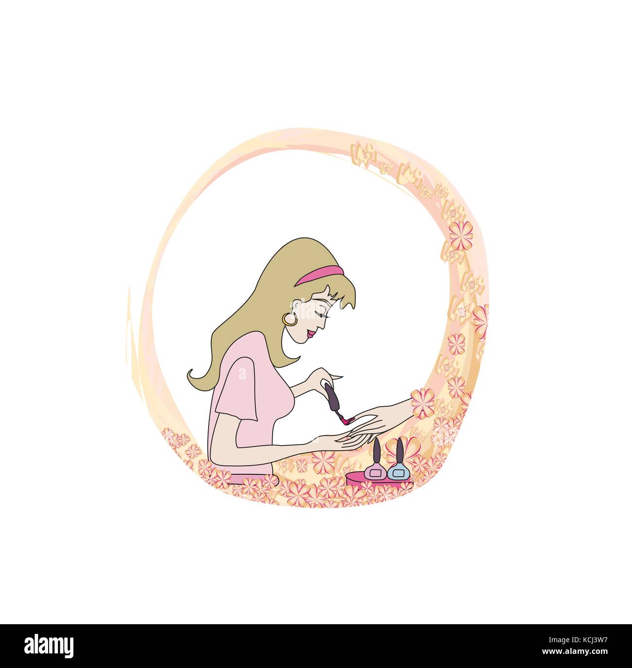 Nail salon work Stock Vector Images - Alamy