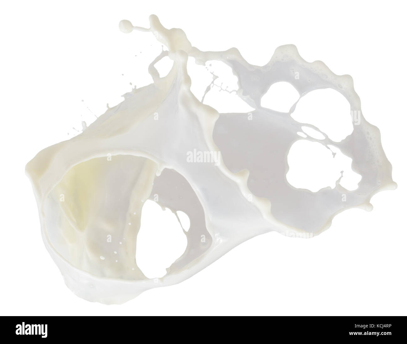 milk splash isolated on a white background Stock Photo - Alamy