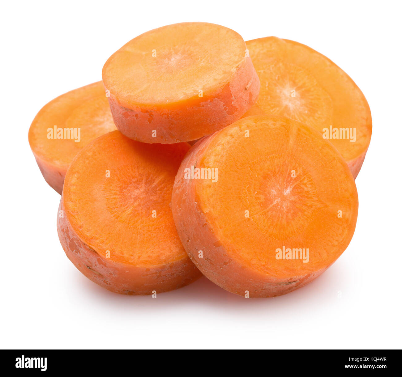 carrot slices isolated on a white background Stock Photo - Alamy