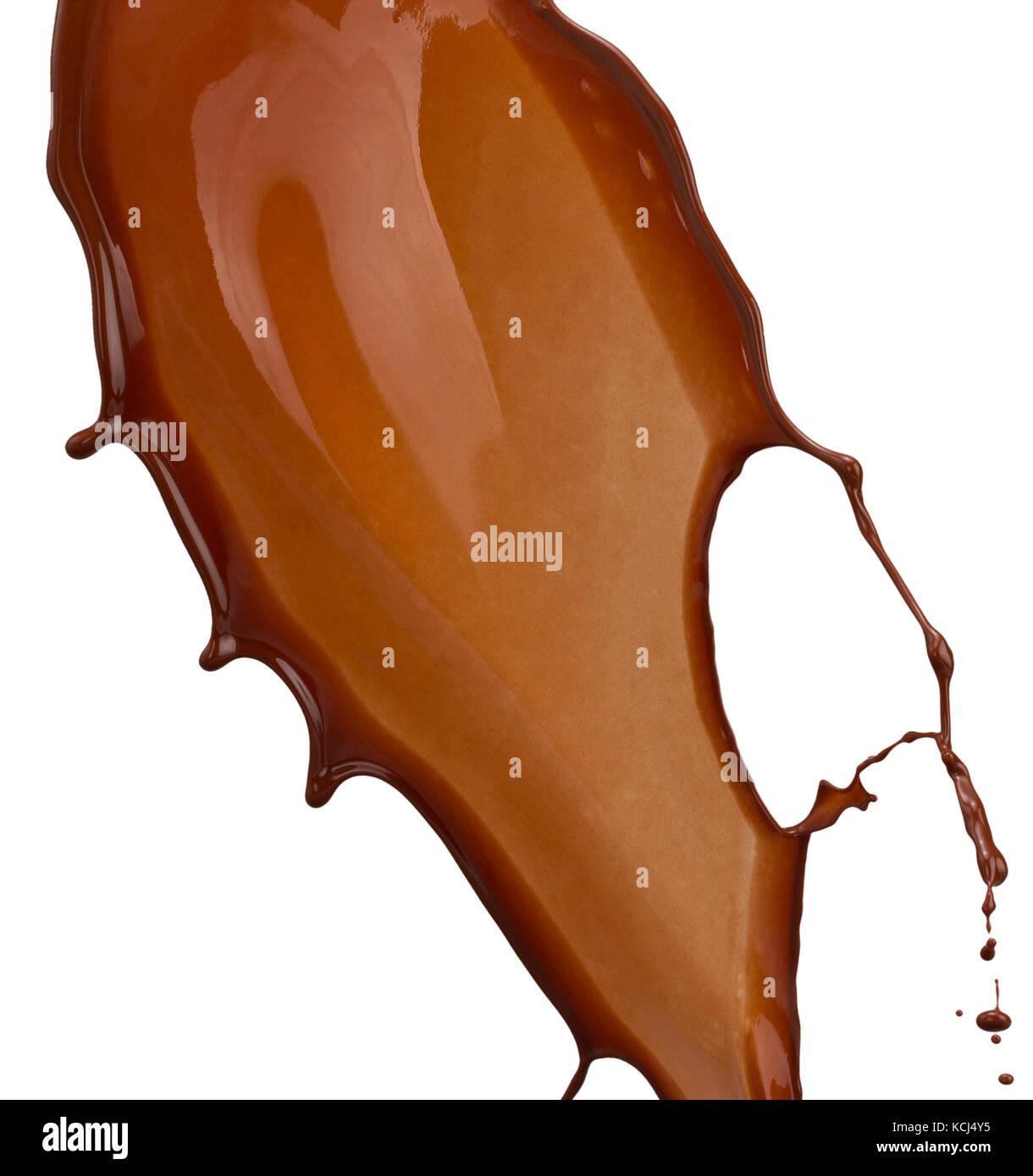 chocolate splash isolated on a white background Stock Photo - Alamy