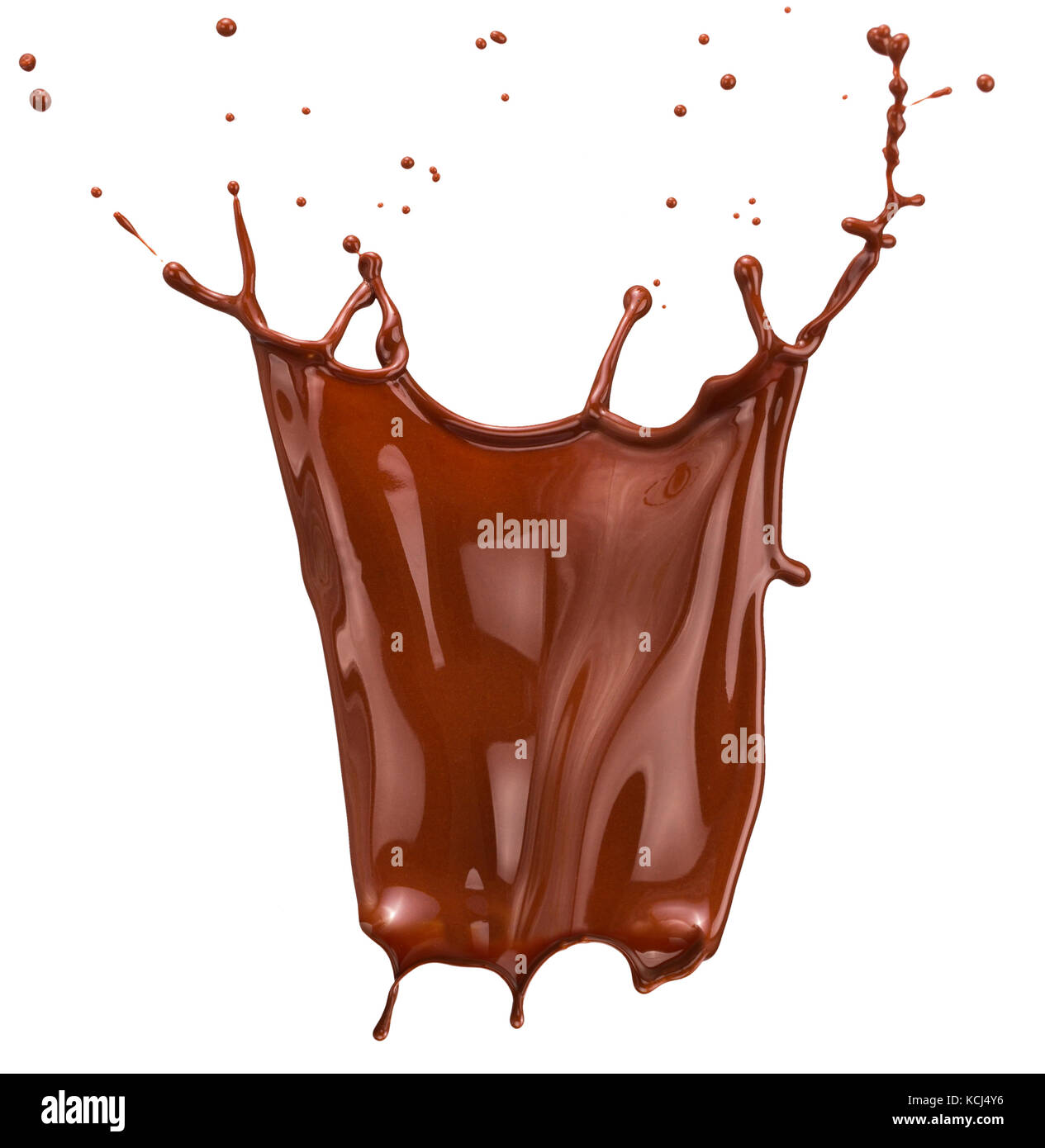 chocolate splash isolated on a white background Stock Photo - Alamy