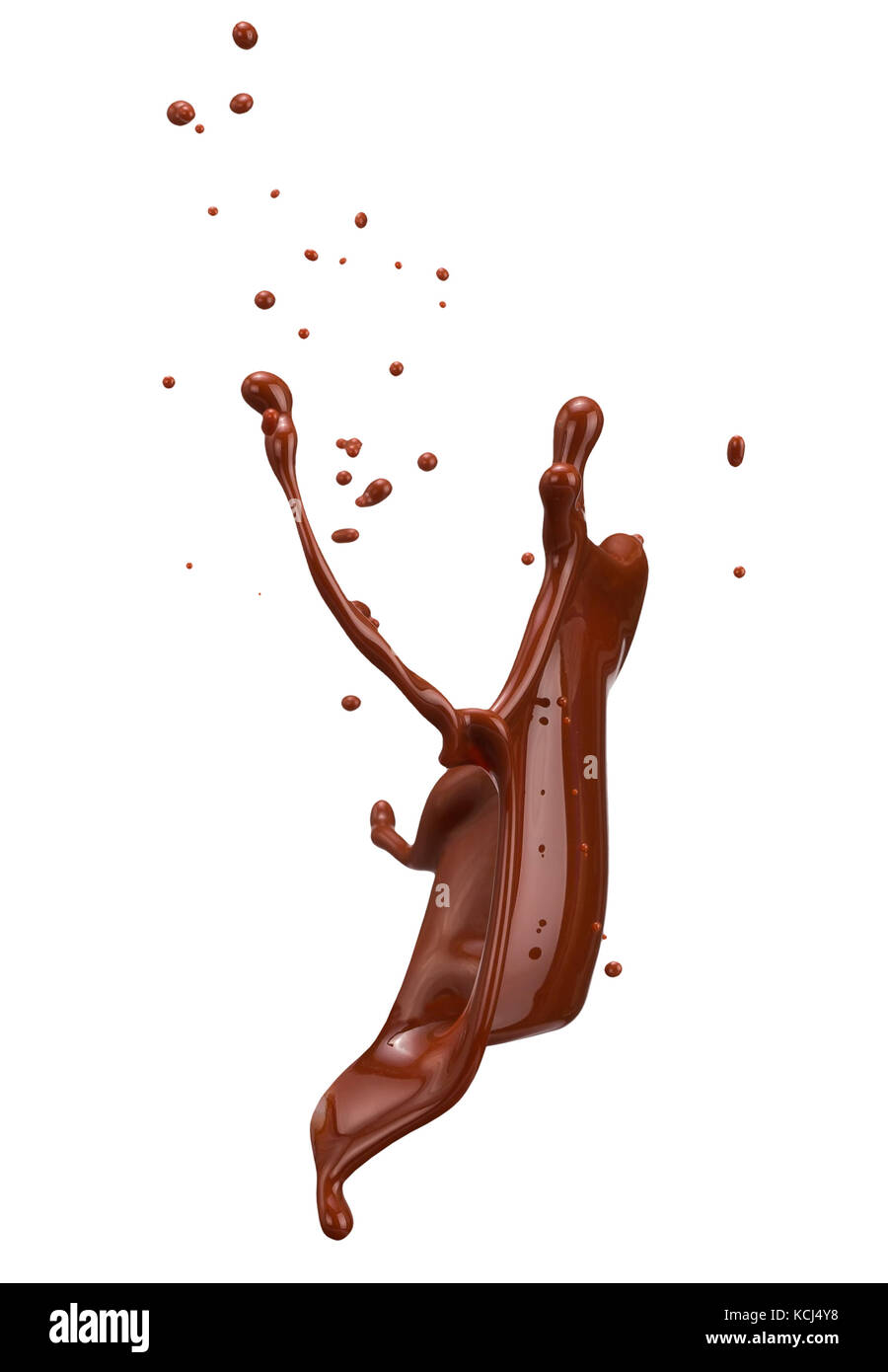 chocolate splash isolated on a white background Stock Photo - Alamy