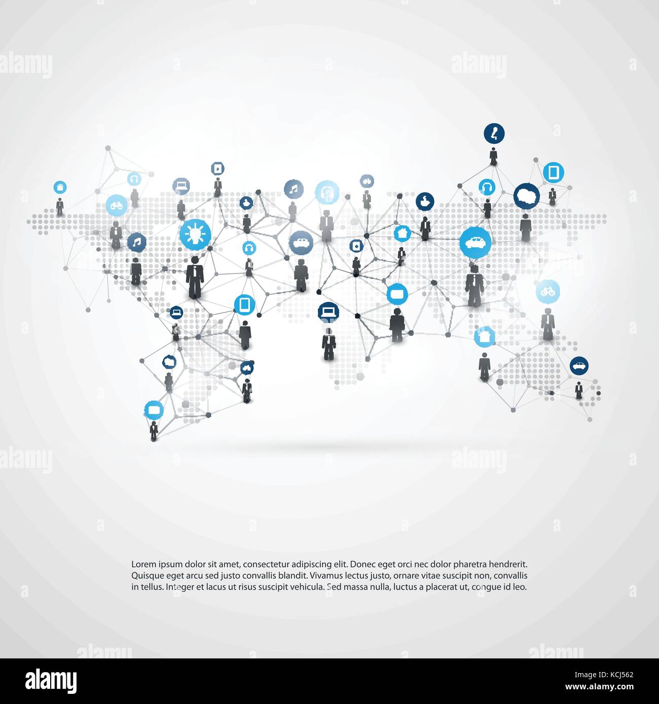 Networks - Connections - IoT, Cloud Computing, Social Media Concept ...
