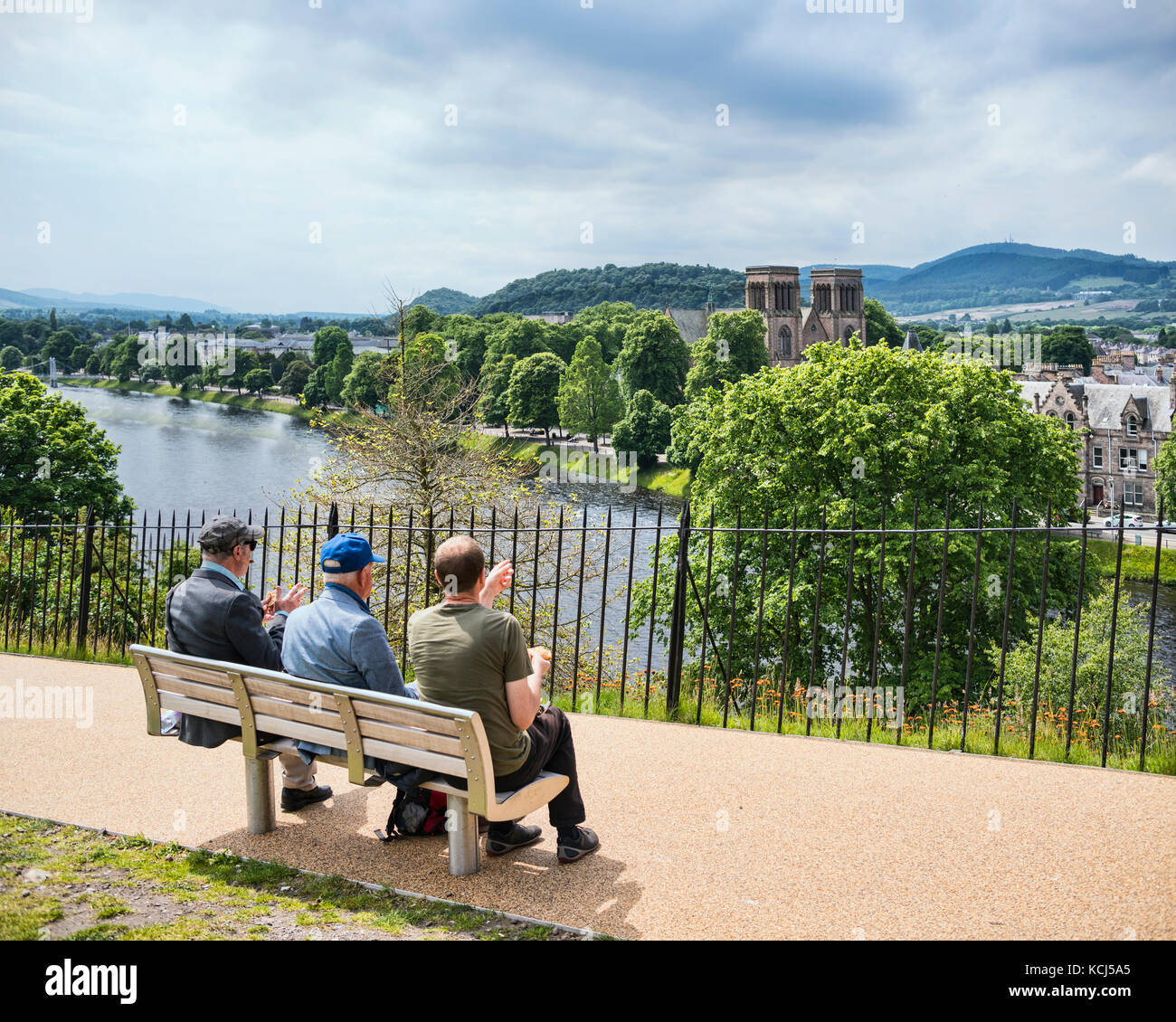 Inverness from castle, watching world go by, River Ness, Highland ...