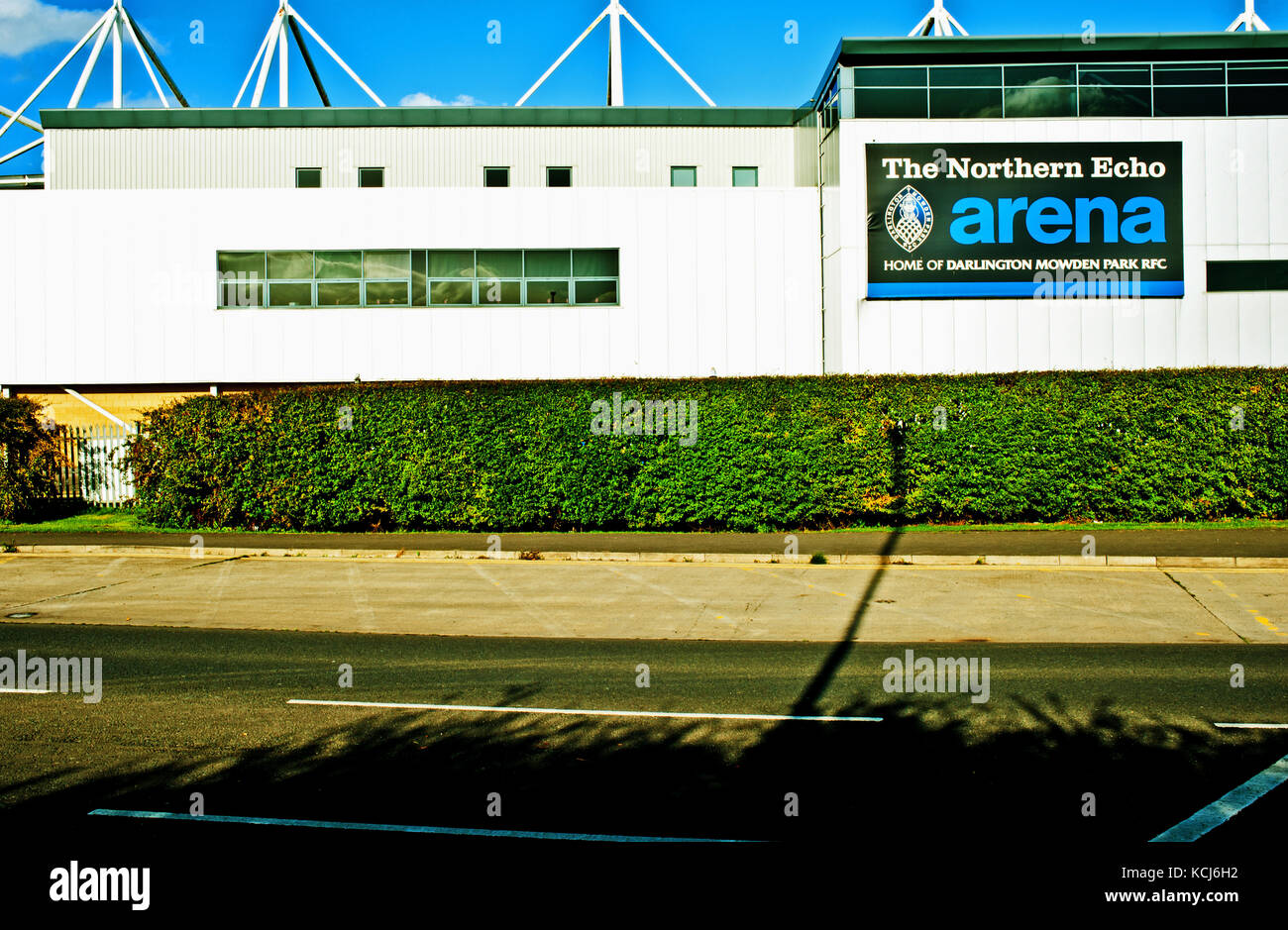 Rugby club stadium, Darlington Stock Photo - Alamy