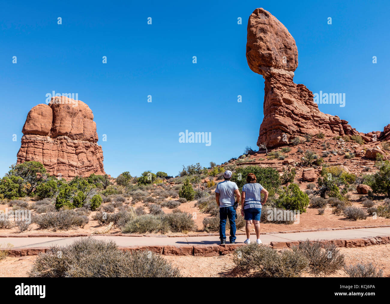 Balance Rock, Arches National Park, Utah. USA Stock Photo - Alamy