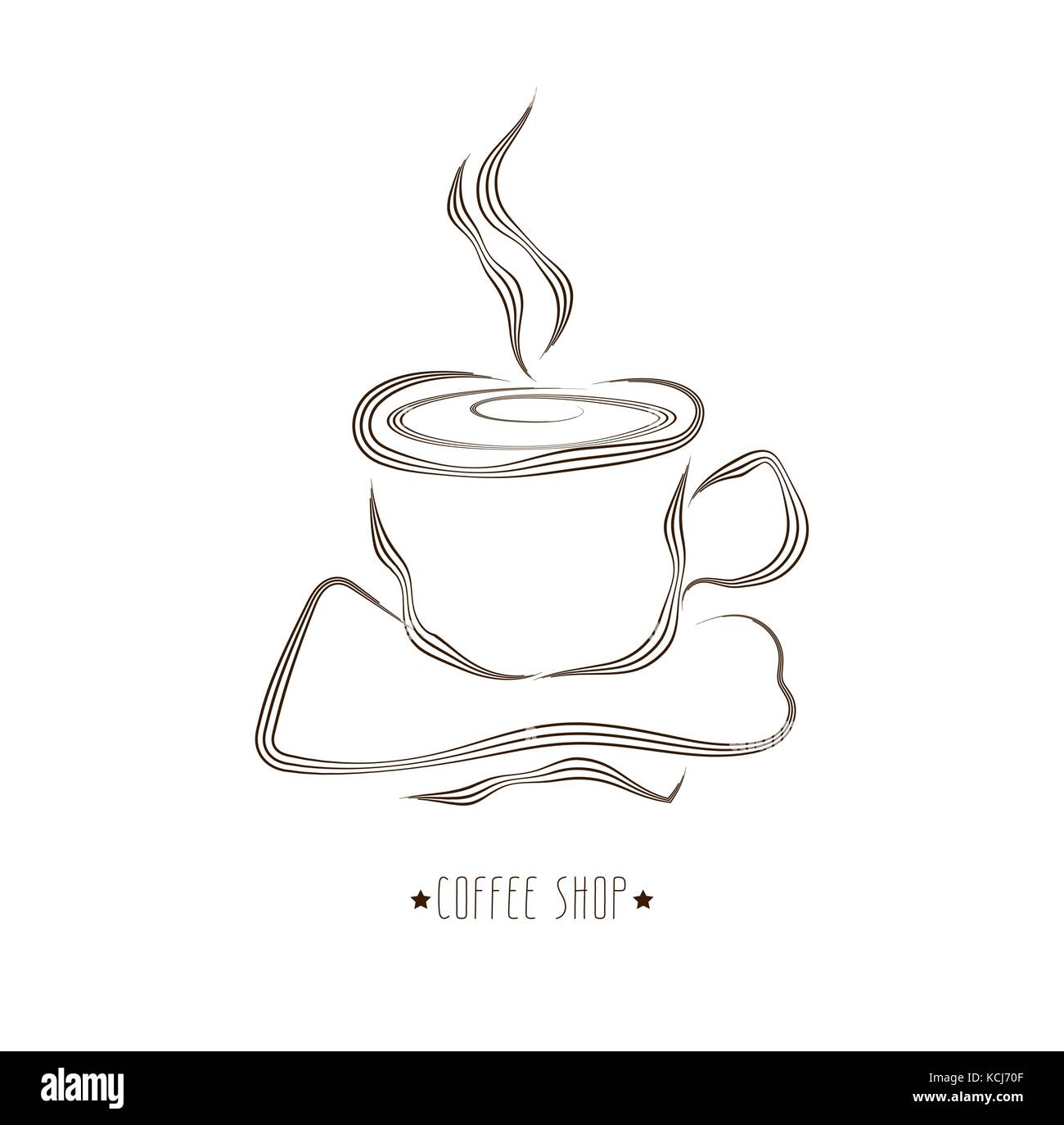 Coffee cafe hand black Stock Vector Images - Alamy