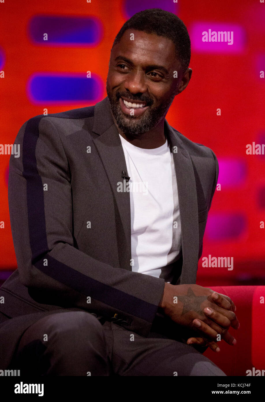 Idris Elba during filming of the Graham Norton Show at the London ...