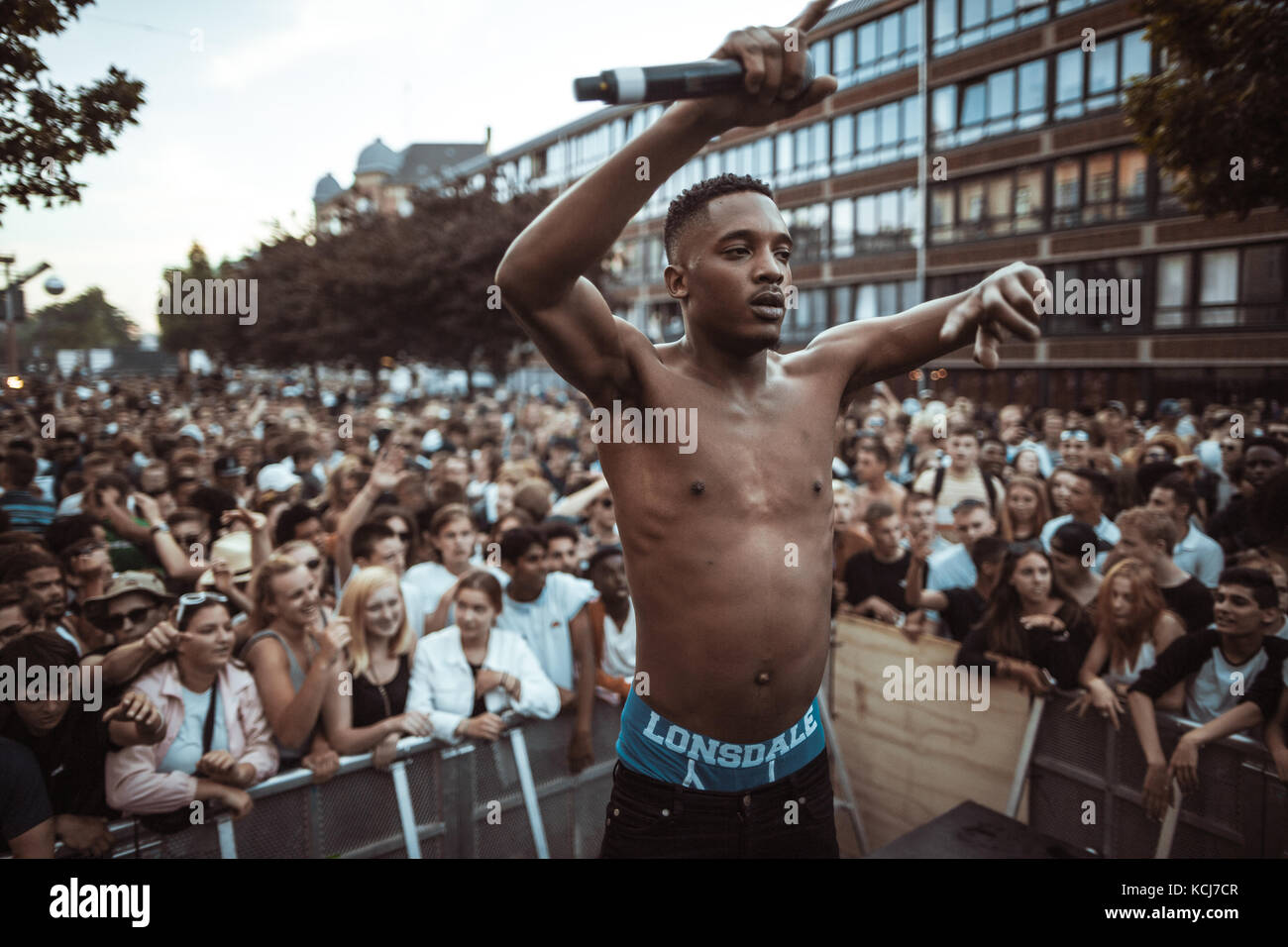 The British grime rapper Bonkaz performs a live concert at the Danish ...
