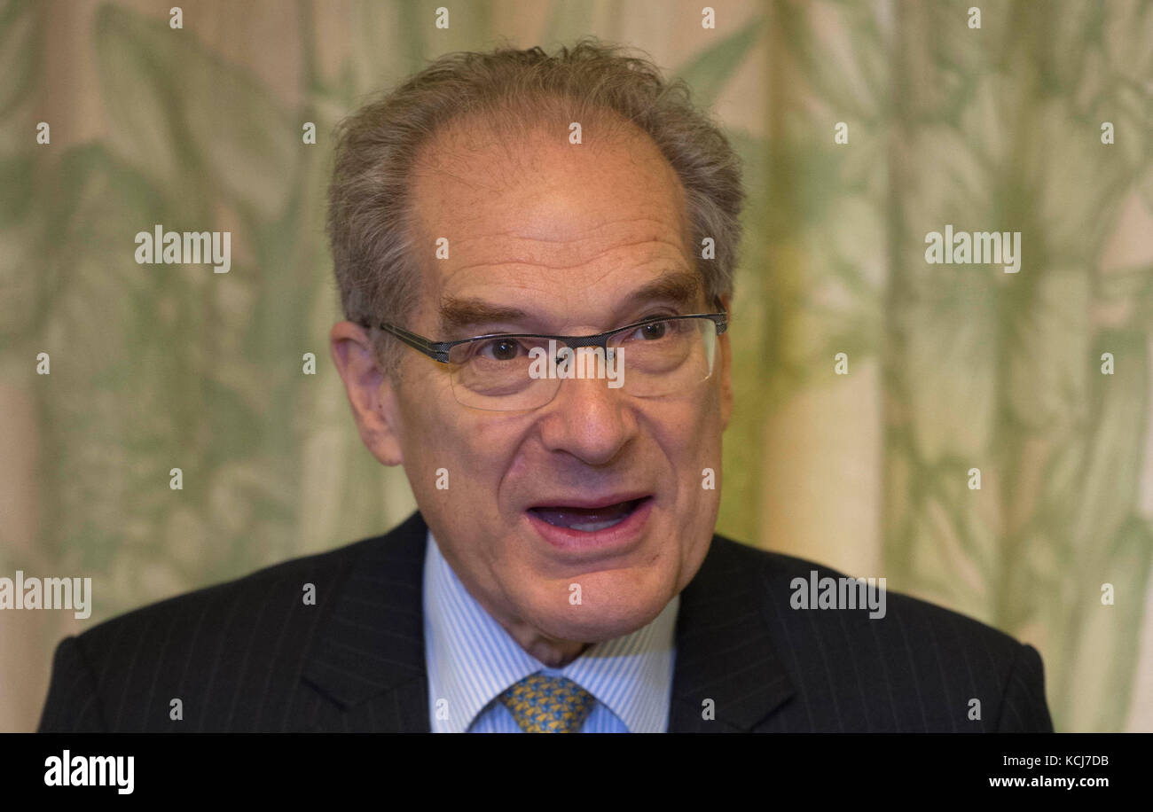 Lord Mance, the vice President of the Supreme Court speaks during a ...