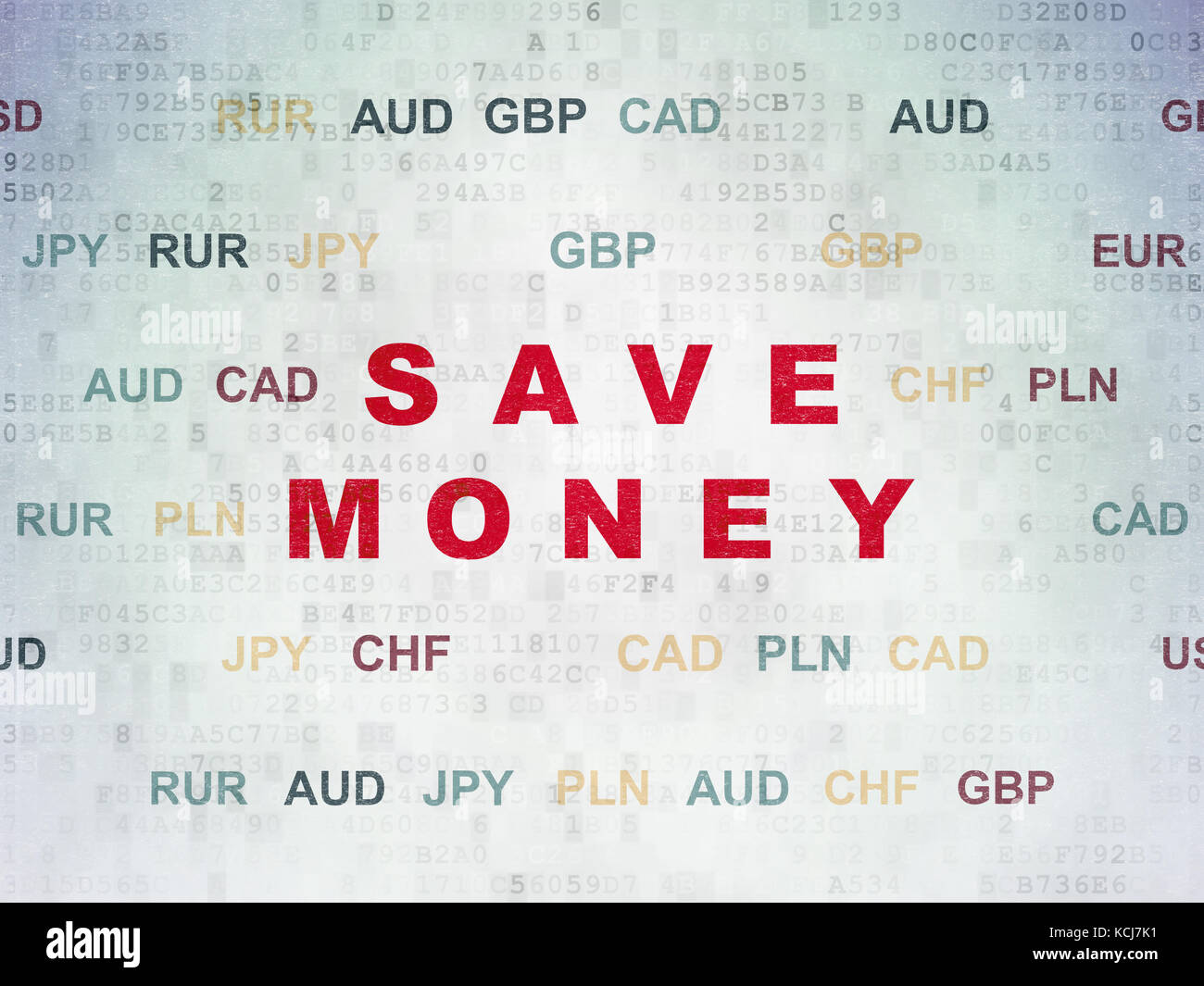 Money concept: Save Money on Digital Data Paper background Stock Photo ...