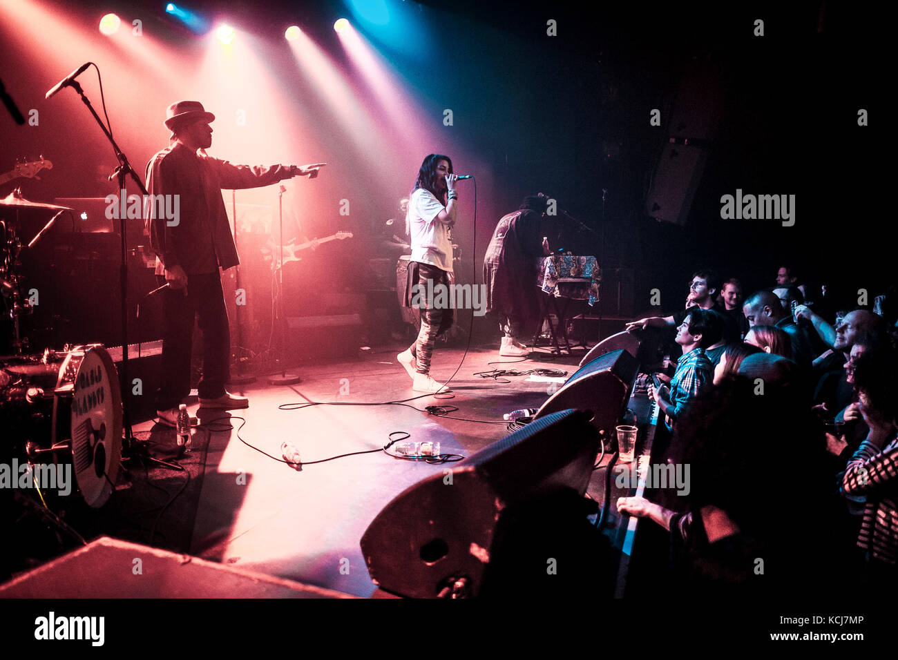The American jazz rap group Digable Planets performs a live concert at ...