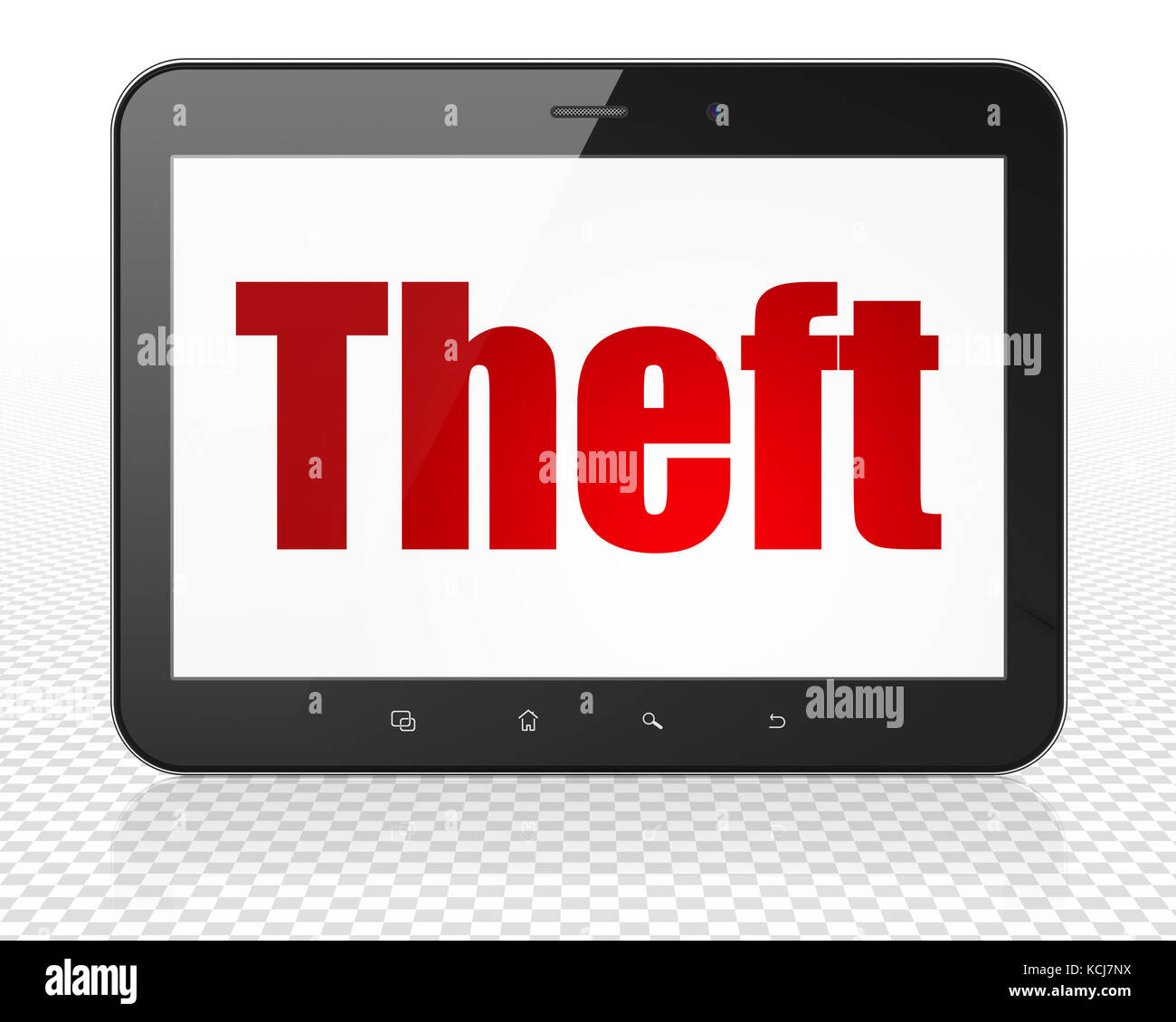 Security concept: Tablet Pc Computer with Theft on display Stock Photo ...