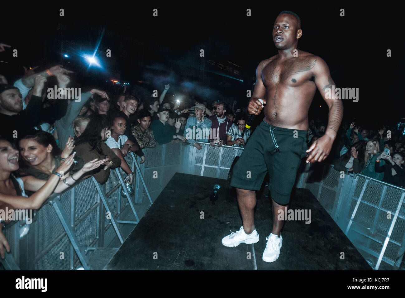 The British grime rapper Fekky performs a live concert at the Danish ...