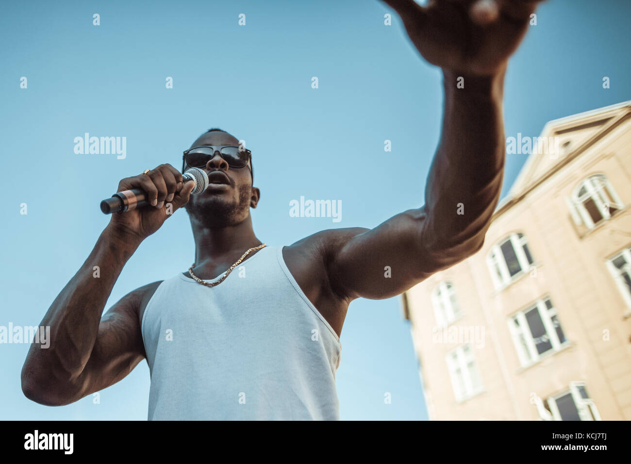 The Swedish rapper Gee Dixon performs a live concert at the Danish ...