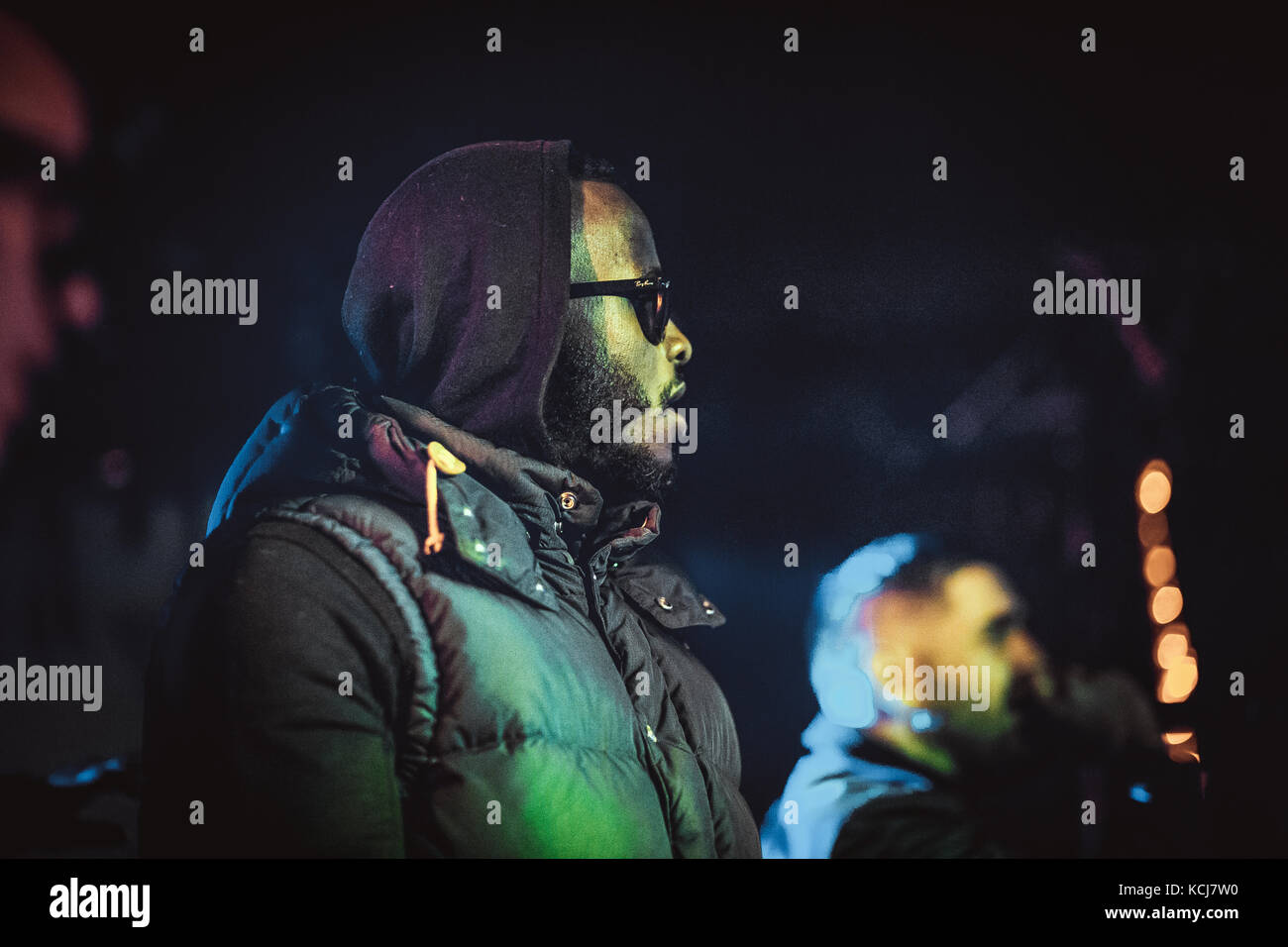 The Swedish rapper Gee Dixon performs a live concert at Pumpehuset in ...