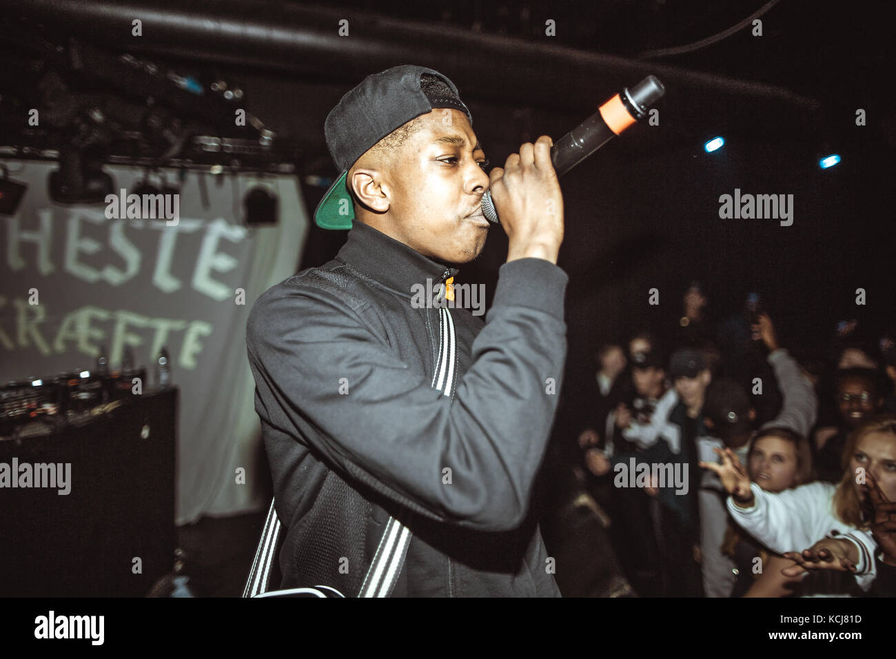The English grime rapper and lyricist Ice Kid performs a live concert ...
