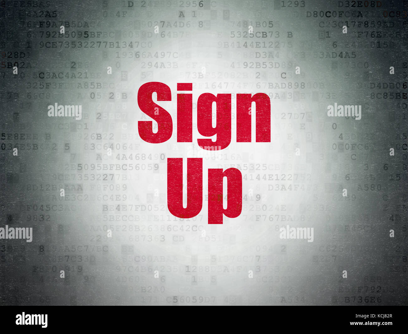Web design concept: Sign Up on Digital Data Paper background Stock ...