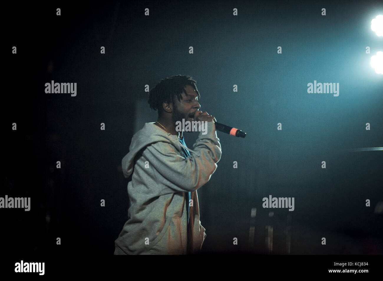 The American rapper and lyricist Isaiah Rashad performs a live concert ...