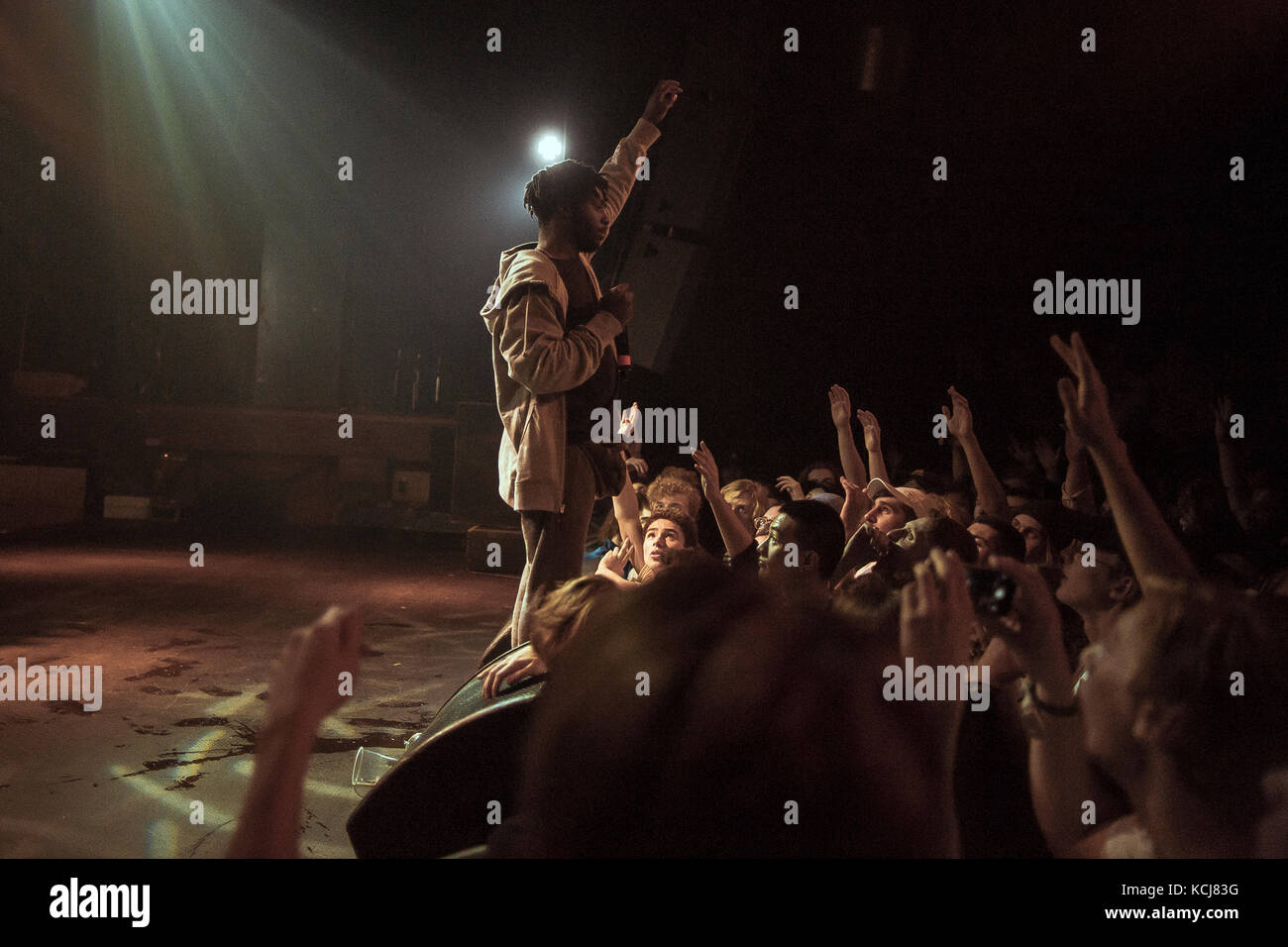 The American rapper and lyricist Isaiah Rashad performs a live concert ...